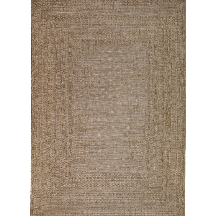 Tappeto effetto iuta naturale con motivo rettangolare 160x225 Juta ...