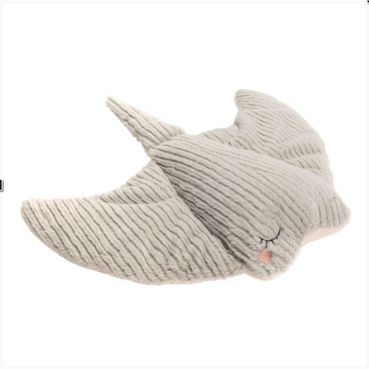 Peluche mantarraya gris 53x10x47 cm Lis | Maisons du Monde