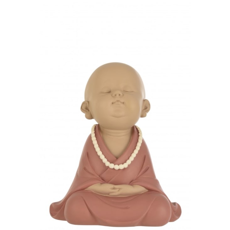 Monje zen de resina burdeos 20x15x23 cm | Maisons du Monde