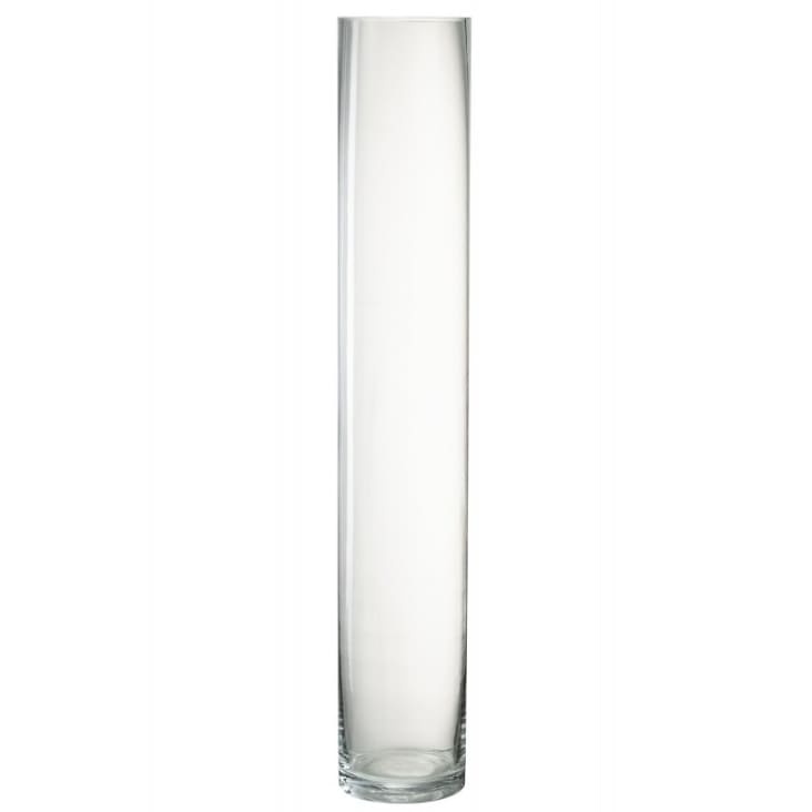 Vase cylindrique en verre transparent 10x10x61 cm | Maisons du Monde
