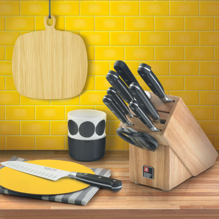 Bloc 9 couteaux de cuisine V sabatier love food | Maisons du Monde
