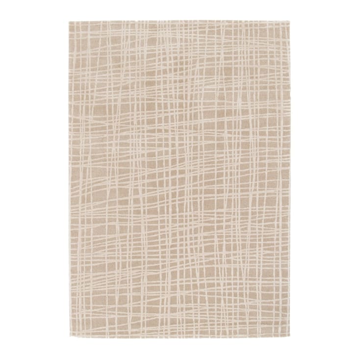 Alfombra con efecto relieve marrón 160 x 230 cm Cadence | Maisons du Monde