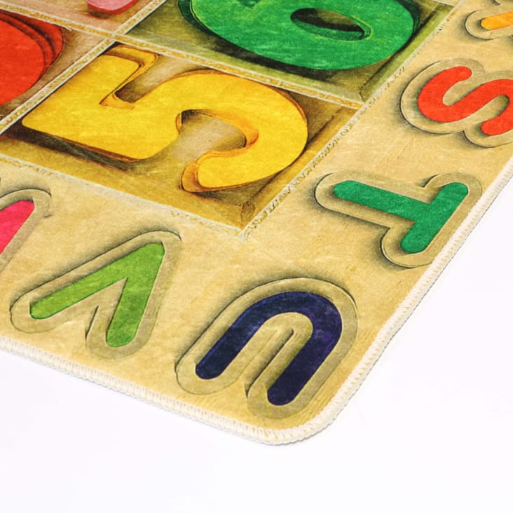 Tapis chambre enfant polyester alpha number 120x160 cm Alpha number ...