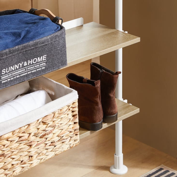 Teleskopstange Kleiderständer Teleskop aus PB(E1) Weiß & Natur | Maisons du Monde