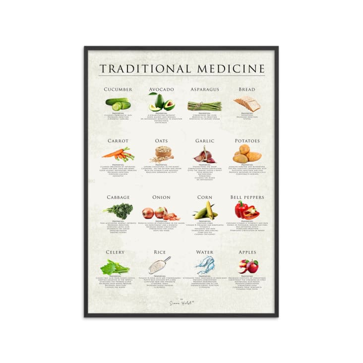 Affiche "Traditional Medicine " Cadre noir - 50x70 cm Simon holst ...