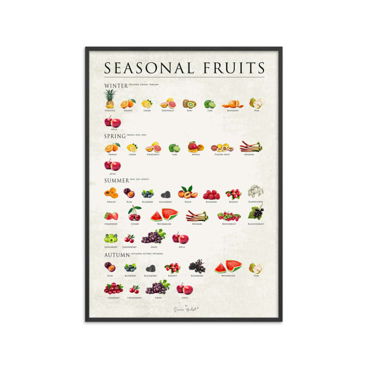 Affiche "Seasonal fruits " Cadre noir - 30x40 cm Simon holst | Maisons ...