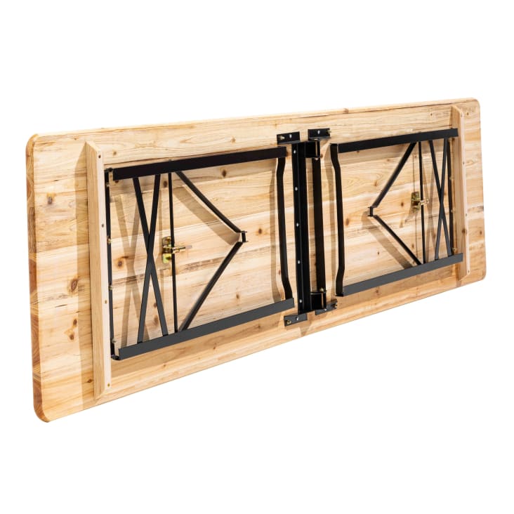 Set aus Biertisch und Klappbänken aus Holz in 218 cm Braun Munich ...