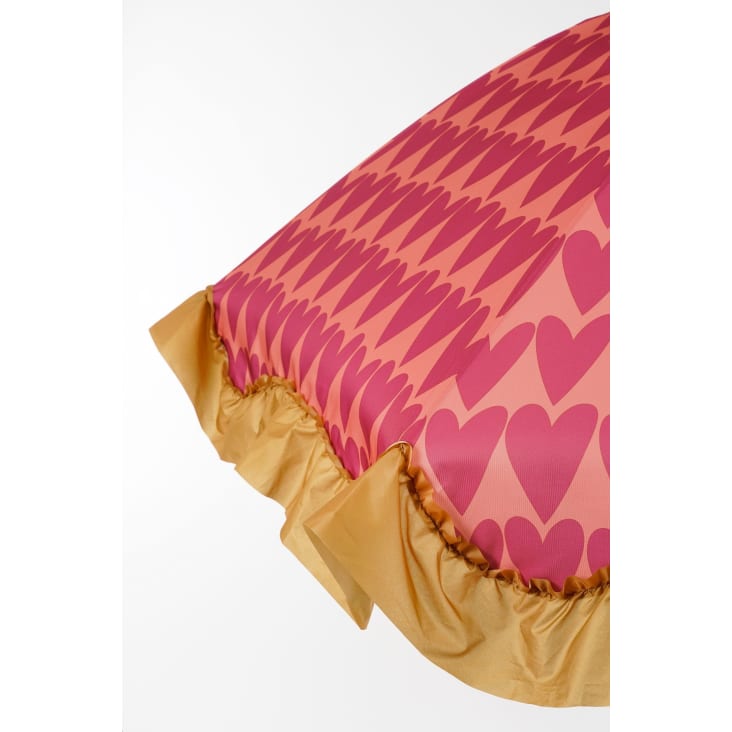 Parasol en polyester rose et marron D220 | Maisons du Monde