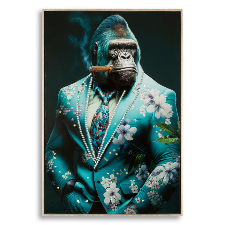 Peinture sur toile laquée avec cadre 62x4x92 cm Kongy | Maisons du Monde