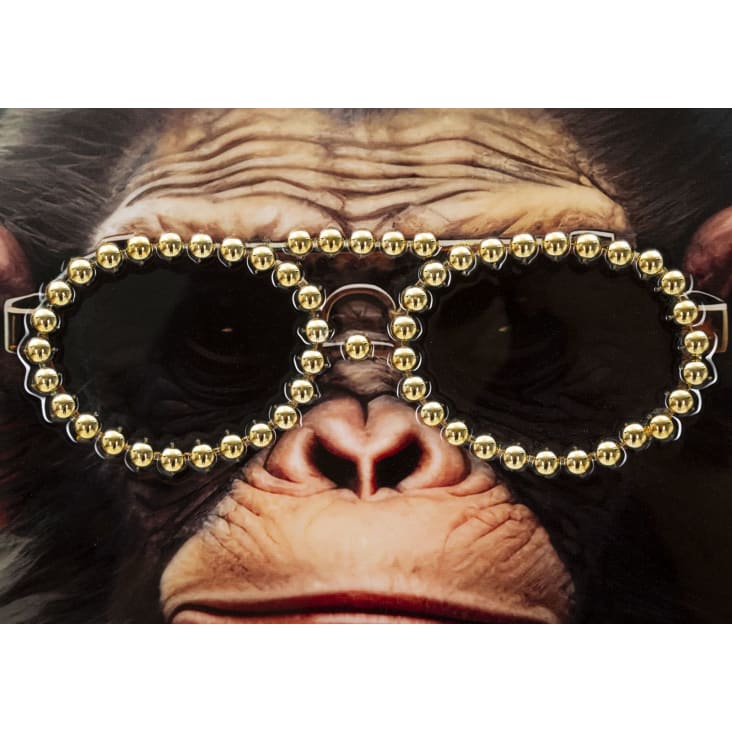 Peinture sur toile laquée avec cadre 52,5x2,8x72,5 cm Monky | Maisons ...