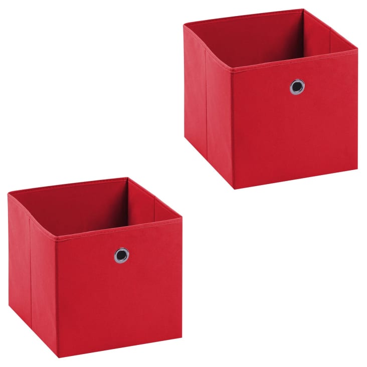 Boîtes de rangement (x2), rouge Ela | Maisons du Monde