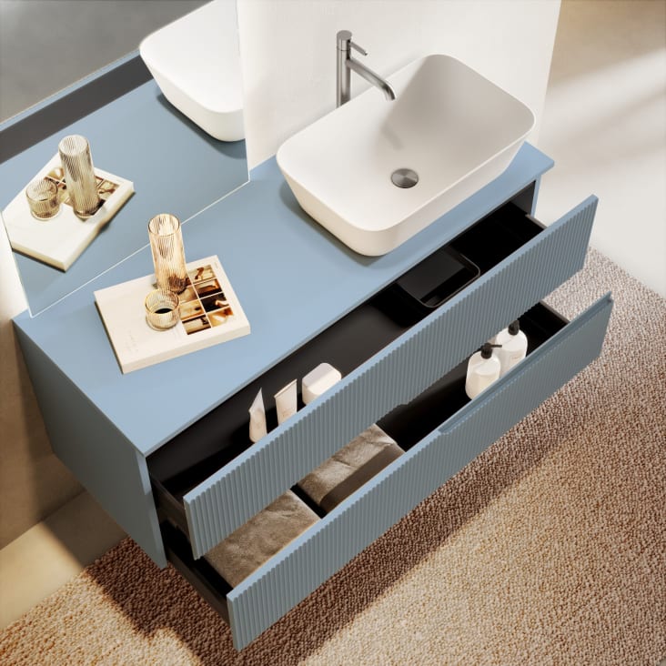 Composition 4 pièces en MDF bleu tiffany Venere | Maisons du Monde