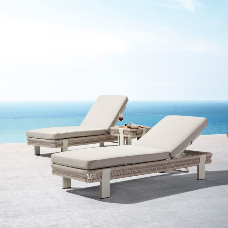 Duo bain de soleil beige L203 x P70.5 x 90.5 cm OLBY | Maisons du Monde