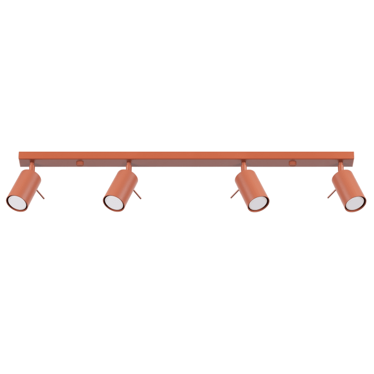 Lámpara de techo ocre rojo acero alt. 81 cm Ring | Maisons du Monde