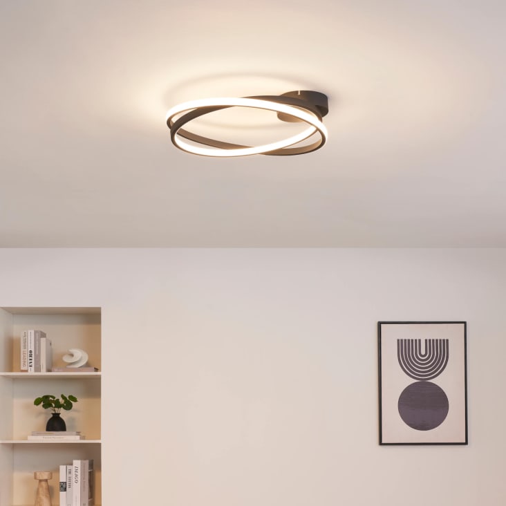 Plafonnier en aluminium, fer et pvc Noir 50.8 cm Unity | Maisons du Monde