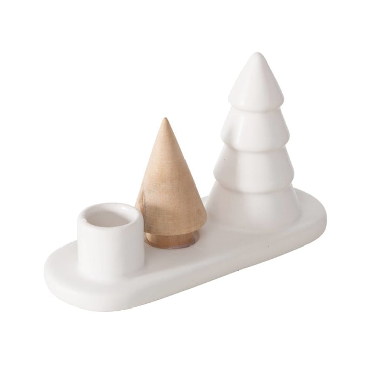 Kerzenhalter, Stein und Porzellan, 13 x 5 x 9 cm, weiß Nevia | Maisons ...