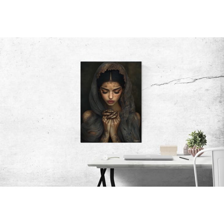 Tableau Femme avec serpent alu dibond 15x20 | Maisons du Monde