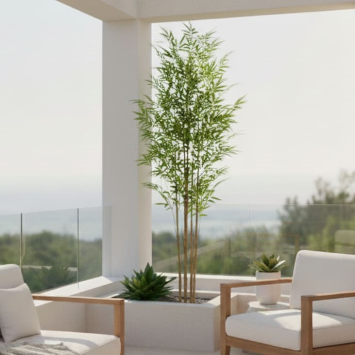 Planta artificial decorativa bambú de 150 cm en maceta Bambú | Maisons ...