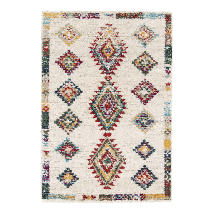 Tapis shaggy design doux et volumineux de style ethnique 120 x 170 Sirocco | Maisons du Monde