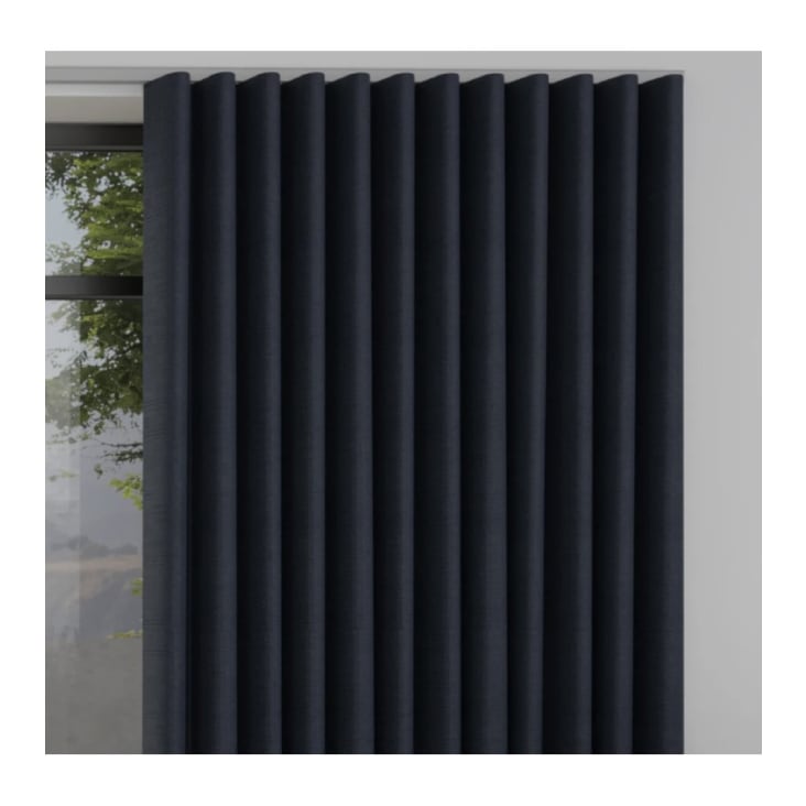 Tringle rail pour rideau vague ouverture à Droite L.2.50 m - Blanc Wave ...