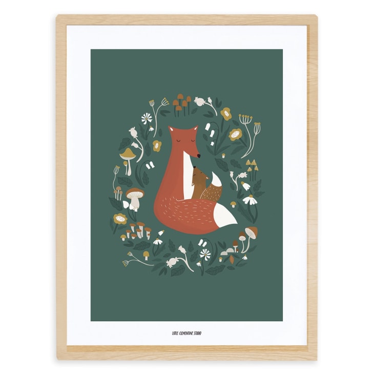 Affiche famille renard 30 x 40 cm Forest happiness | Maisons du Monde