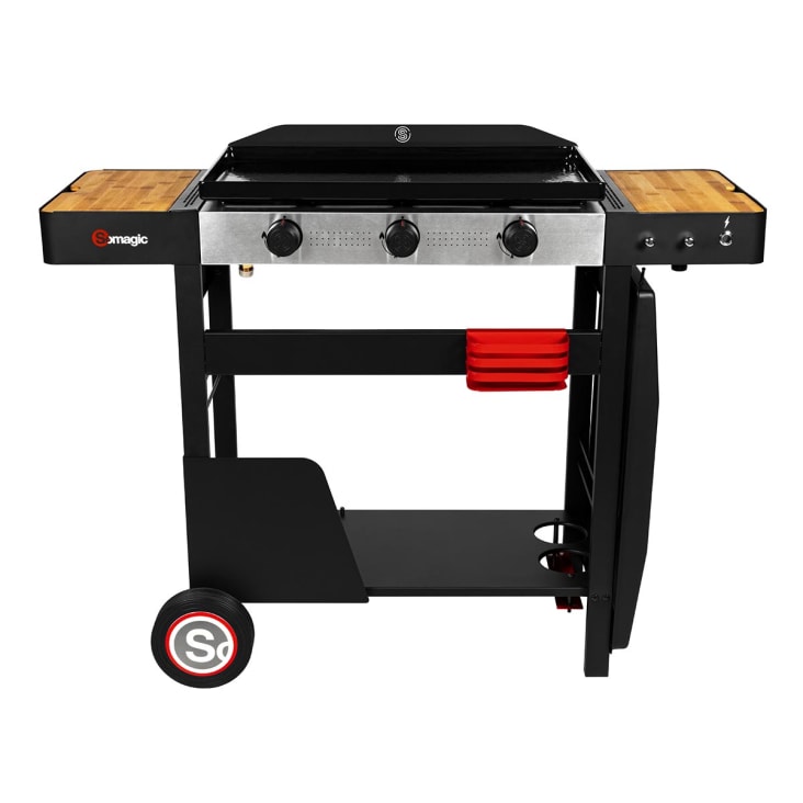 Plancha gaz sur chariot 3 brûleurs Solia 350 - Somagic | Maisons du Monde