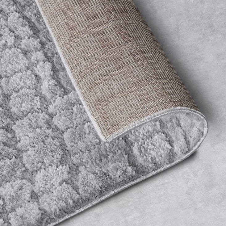 Tapis à poils longs relief gris 200x280cm Artistic | Maisons du Monde