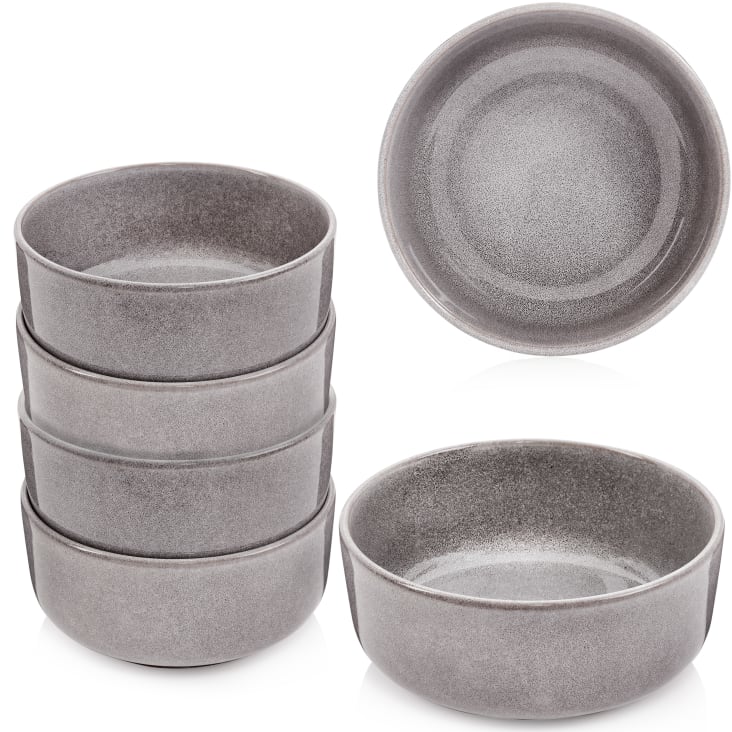 6er Set Schalen aus Steingut, grau Kairo mondgrau | Maisons du Monde