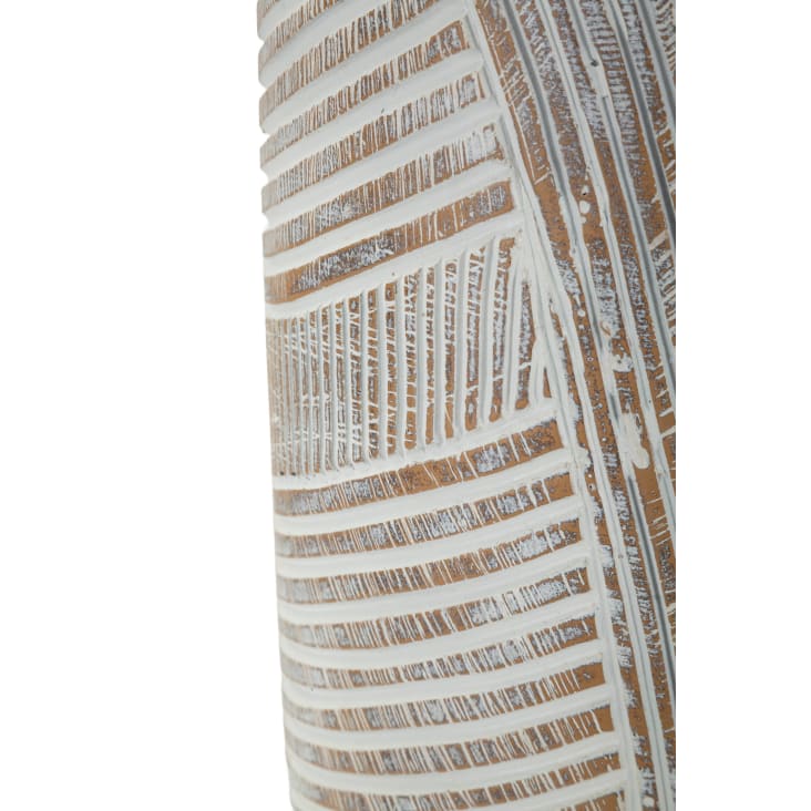 Vase en résine blanche ø 19x55 cm Woody | Maisons du Monde