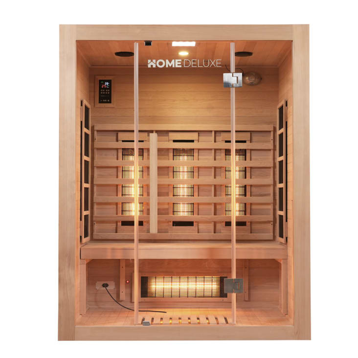 Cabine infrarouge pour 2 personnes en bois 150x120x190 cm Sahara l ...