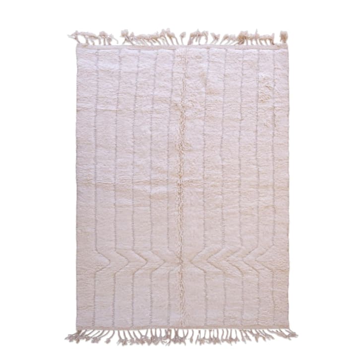 Tapis berbère marocain en laine blanc 177 x 262 Berbère | Maisons du Monde