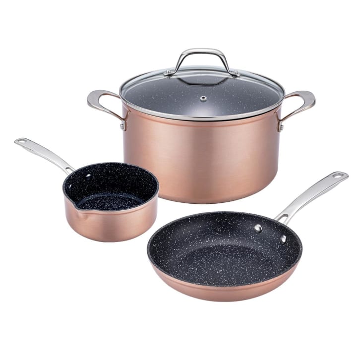 Set de 4 pièces cuivré 28cm Greblon céramique Héritage | Maisons du Monde