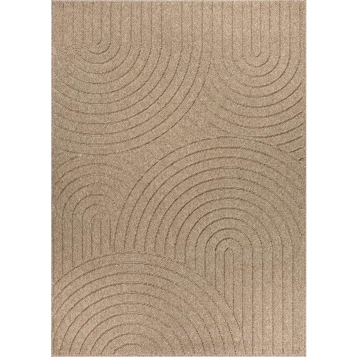Tapis extérieur moderne arc, Beige, 160 x 220 cm Kos | Maisons du Monde