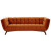3-Sitzer-Sofa mit Stoffbezug und Metallfüßen, Beige Soft | Maisons du Monde