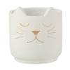 Cache pot de fleurs chat blanc H17cm | Maisons du Monde