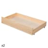 Hochbett mit Unterbett mit Regal aus massiver Kiefer, weiß Alpin chalet ...