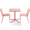 Set balcon table 40x40x45cm 2 fauteuils rotin synthétique Java light ...