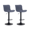 Lot de 2 Tabourets de bar réglable en tissu Rouge LENTINI | Maisons du ...