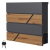 Cassetta postale da parete moderna antracite 37x11x37cm | Maisons du Monde
