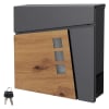 Cassetta postale da parete moderna antracite 37x11x37cm | Maisons du Monde
