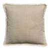 Coussin uni en lin olive 45 x 45 cm Laly | Maisons du Monde
