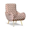 Poltrona design vintage in velluto ruggine gambe nere Miss | Maisons du ...
