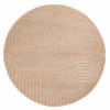 Tapis bohème rond à relief blanc ivoire 120x120cm Boheme | Maisons du Monde