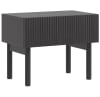 Table de chevet avec tiroir et cadre grège 50x34 cm Evo | Maisons du Monde
