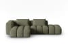 3-Sitzer modulares Sofa rechts aus strukturiertem Stoff, beige Lorella ...