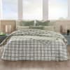 Colcha cubrecama jacquard cuadros azul - cama 180cm | Maisons du Monde