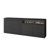 Buffet bas 2 portes et 2 tiroirs - L210 cm - Noir Initial | Maisons du ...