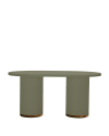 Mesa comedor jardin 205x105 de madera y ceramica verde claro Bisbal ...