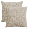 Lot de 2 housses effet 3D motif panthère cuivre 40x40 Cosmo | Maisons ...