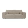 Canapé convertible express 3 places en tissu toucher doux terracotta ...